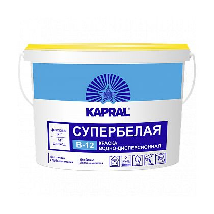 Краска Condor CONDOR Kapral B-12 (3.75кг, белый), Полуматовое покрытие ...