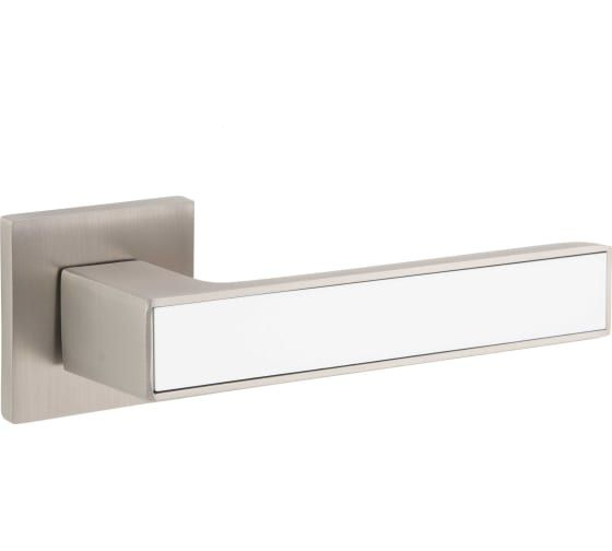 Ручка для межкомнатной и входной двери Code Deco Slim H-30111-A-NISM/W никель суперматовый/белый ...
