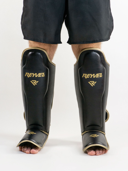 Защита голеностопа Reyvel МТ черно-золотая (L) щитки - купить с доставкой по выгодным ценам в ...