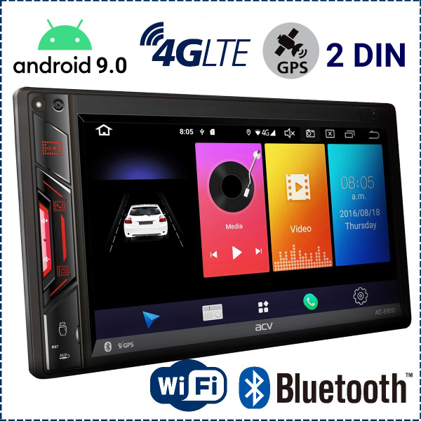 Автомагнитола 2 Din ACV AD-6900 Android 9/ 4G / Wi-Fi / BluetoothШтатное место - купить в ...
