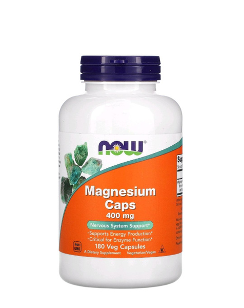 NOW Magnesium Caps 400 мг 180 капсул - купить с доставкой по выгодным ...
