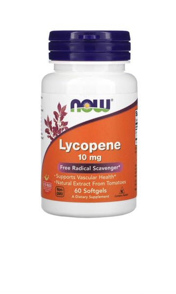 Ликопин NOW Lycopene 10 mg 60 капсул - купить с доставкой по выгодным ...