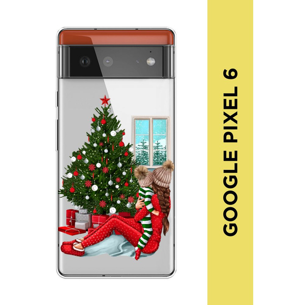 Силиконовый чехол на Google Pixel 6 / Гугл Пиксель 6 "Новогодний ...