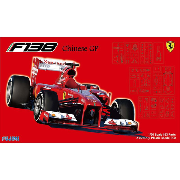 Сборная модель Машинка fujimi-09176 1/20 Ferrari F138 China GP 2013 ...