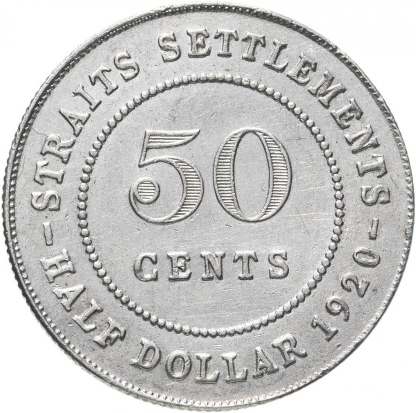 Стрейтс Сетлментс 50 центов 1920-1921, Серебро 500 купить на OZON по низкой цене (1420692246)