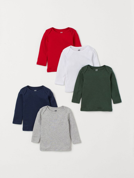 Комплект футболок H&M, размер 80, цвет красный, хаки, 100% хлопок - купить по выгодной цене в ...