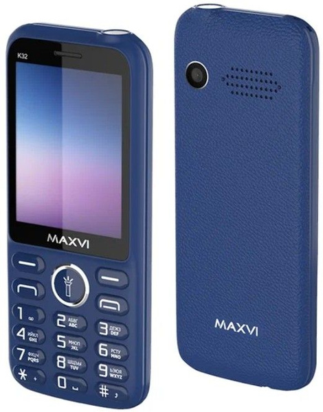 Мобильный телефон Maxvi K18, синий - купить по выгодной цене в интернет-магазине OZON (1340474339)