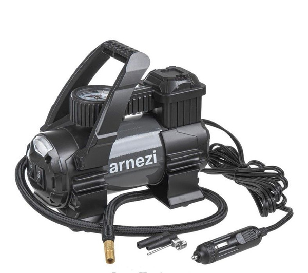 Компрессор автомобильный ARNEZI A35 Heavy Duty 10 бар, 35 л/мин, 180 Вт A0302002 для шин по ...