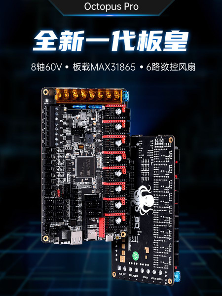 BIGTREETECH, Материнская плата для 3D-принтера Octopus Pro(446)+5160T ...