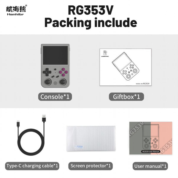 Портативная игровая консоль Ambernick RG353V, 3,5"OCTA640*480Android11 ...