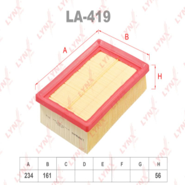 Фильтр воздушный LYNXauto LA-419 - купить по выгодным ценам в интернет-магазине OZON (1370068360)