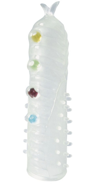 Насадки и удлинители эротические Bior toys Закрытая прозрачная вибронасадка на пенис Crystal ...
