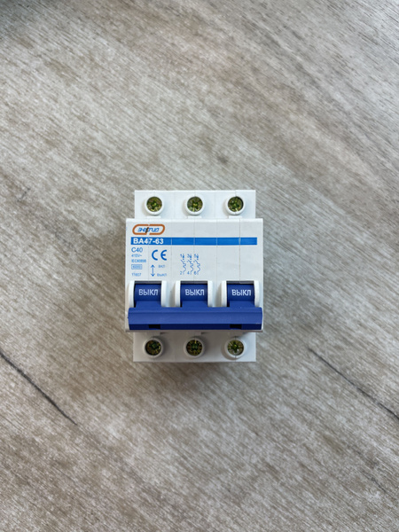 Купить Автоматический выключатель серии BA47-63 3P 40А 6 кА тип С по ...