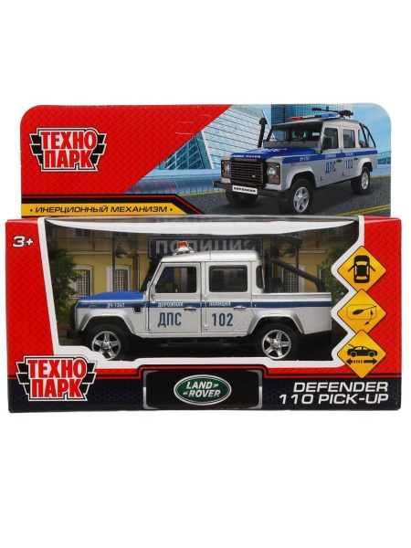 Машина Land Rover Defender 110 Pickup Полиция 12 см - купить с доставкой по выгодным ценам в ...