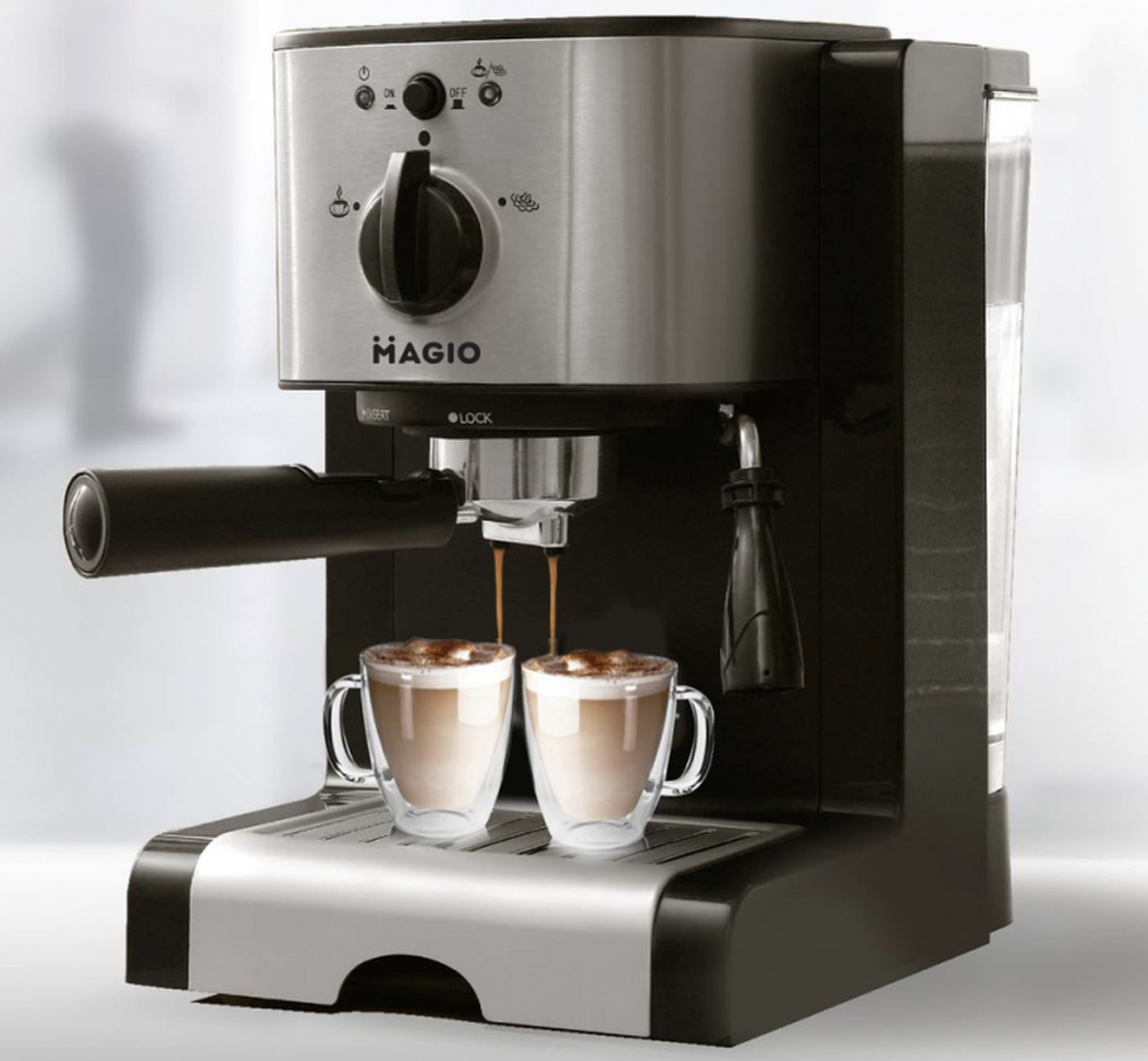 Характеристики Кофеварка рожковая Magio МG-960, итальянская помпа 15 ...