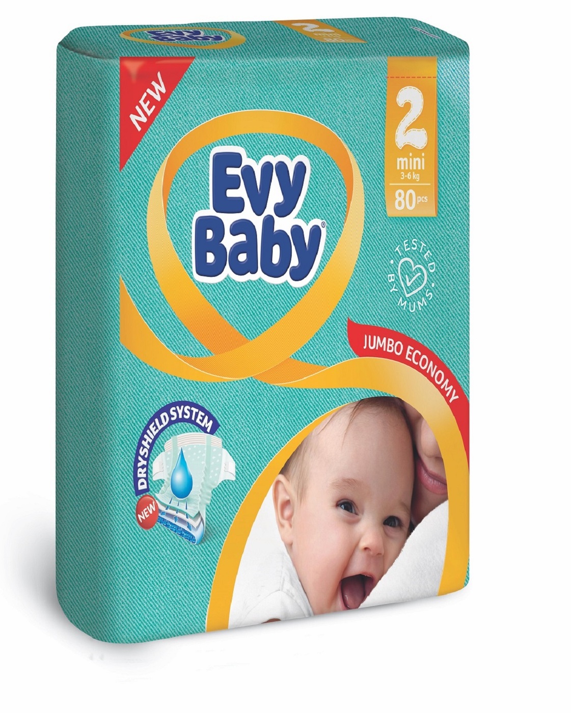 Подгузники Evy Baby Mini 3-6 кг (Размер 2\u002FS), 80 шт — купить в ...