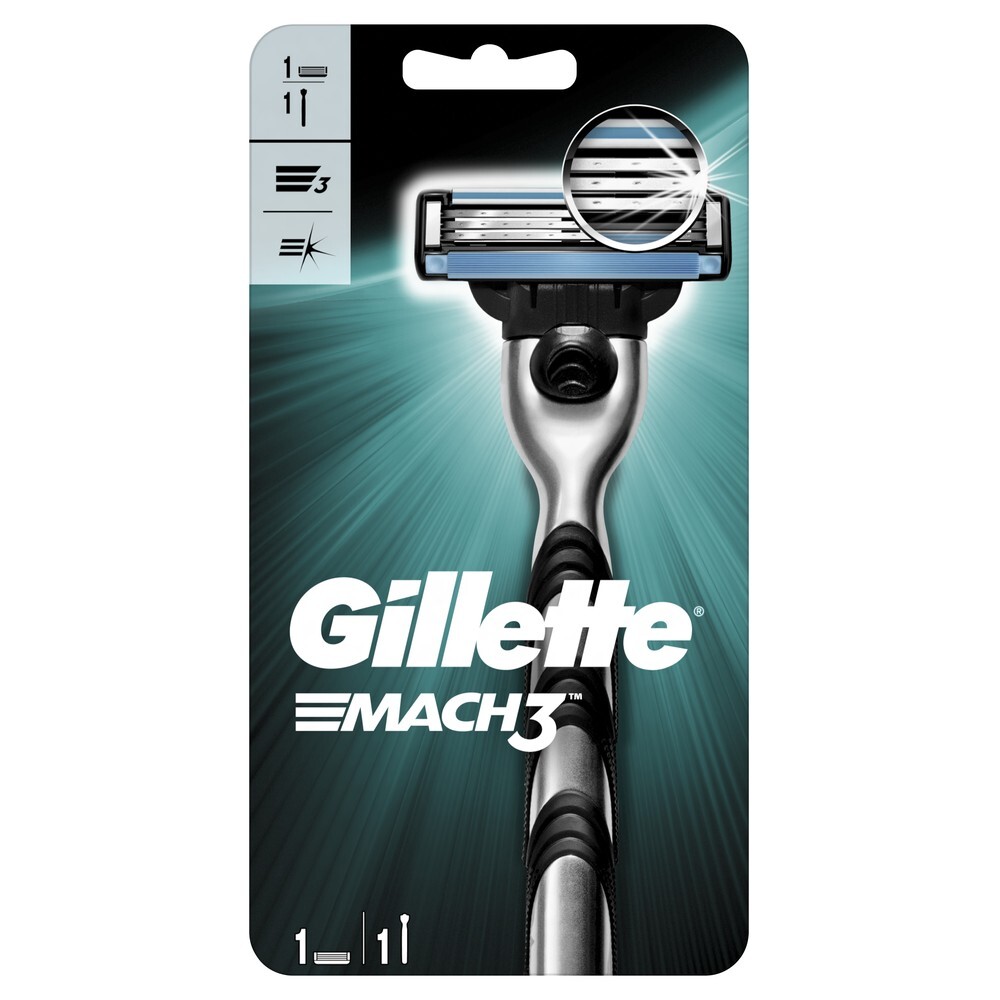 Бритва для бритья Gillette Mach3 1 сменная кассета Джилет со ...