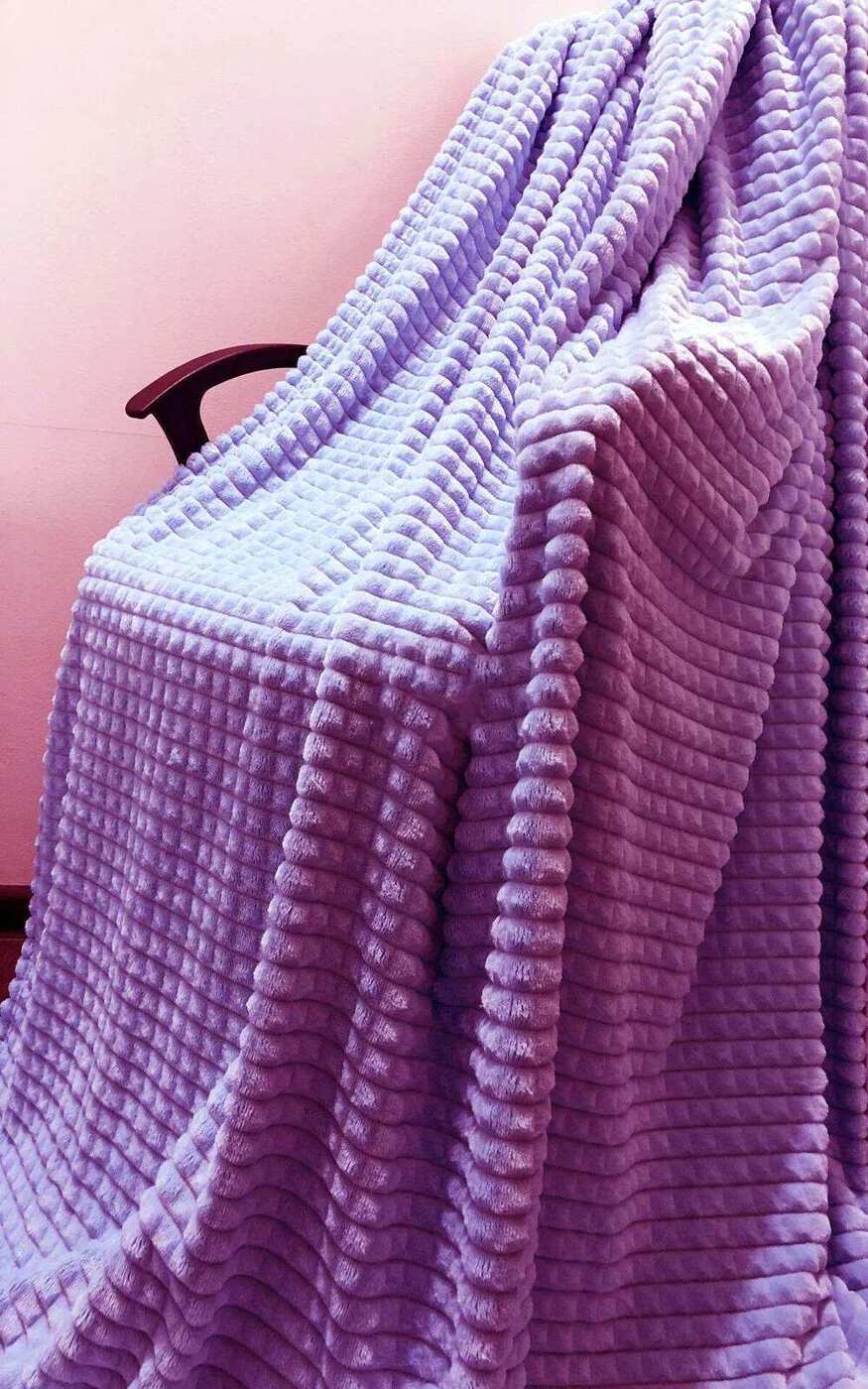 Плед фиолетовый, 220х200 см, Искусственный мех - купить в интернет ...