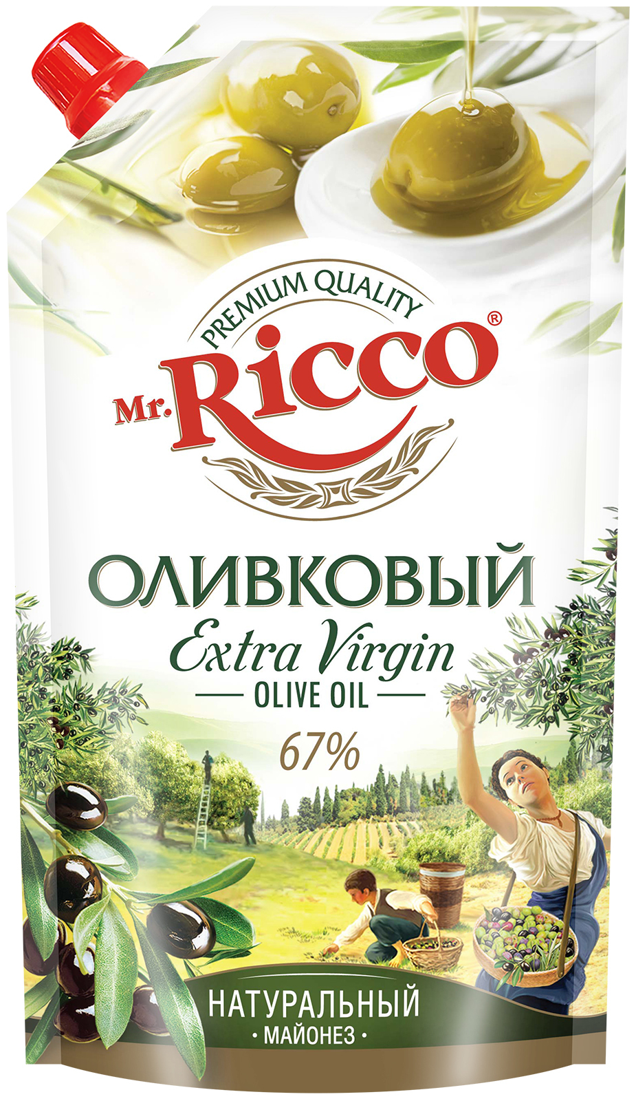 Характеристики Майонез Mr.Ricco "Оливковый" Extra Virgin 67%, 400 мл ...