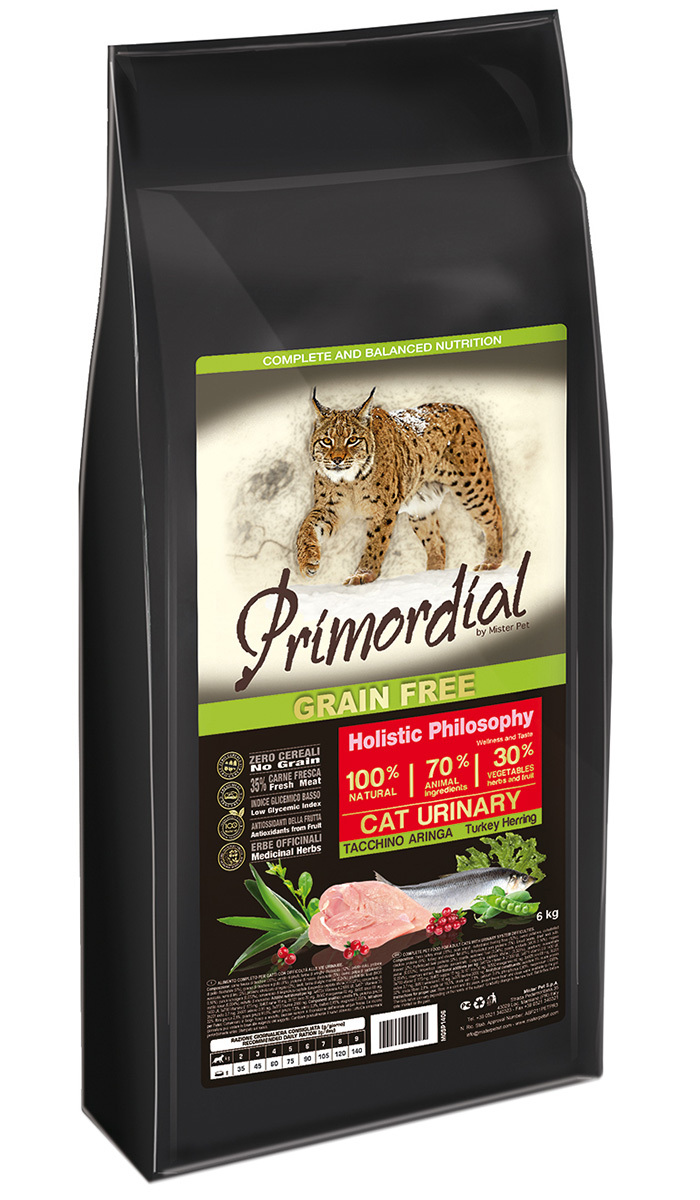 Сухой корм PRIMORDIAL CAT URINARY беззерновой для взрослых кошек при ...