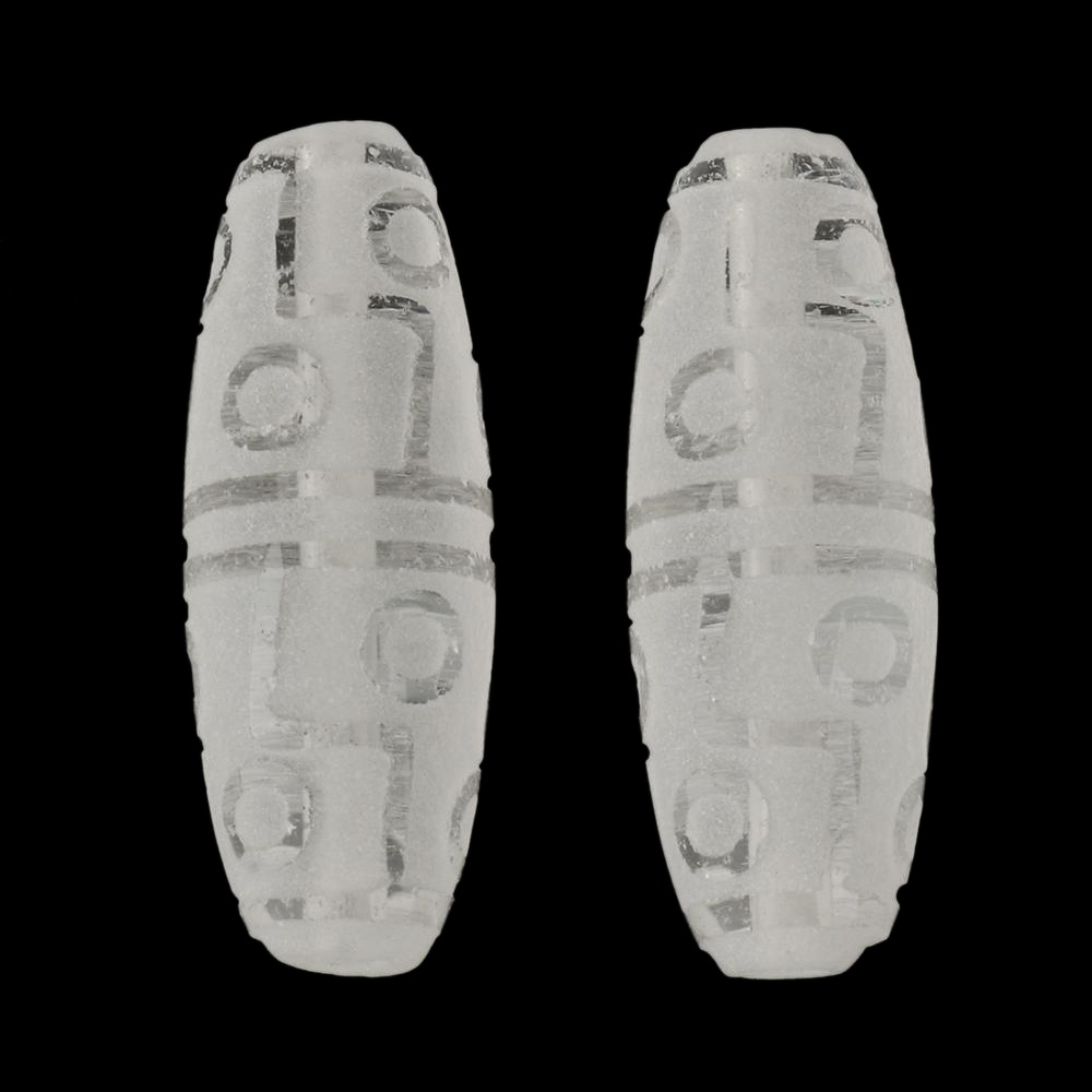 Бусина Дзи "12 глаз" Горный хрусталь, 12х38 мм (1 шт) — купить в ...