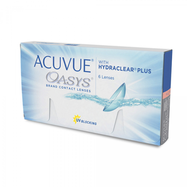 ACUVUE Oasys 6 pk Контактные линзы двухнедельные, - 3.25 / 14.00 / 8.4 ...