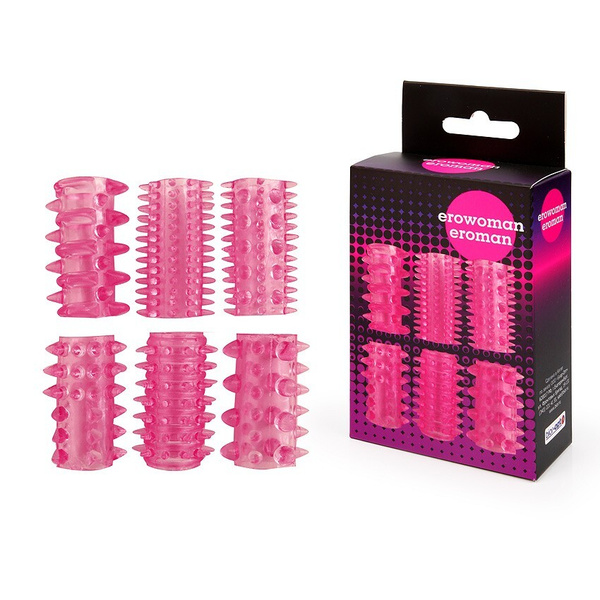 Набор насадок на член Erowoman-Eroman 6 шт - купить с доставкой по выгодным ценам в интернет ...