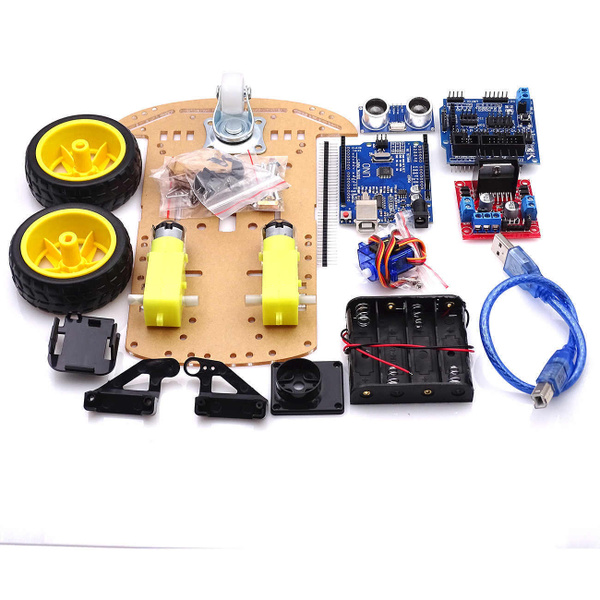 Arduino Набор для сборки 2wd робота с контроллером Arduino Uno УЗ