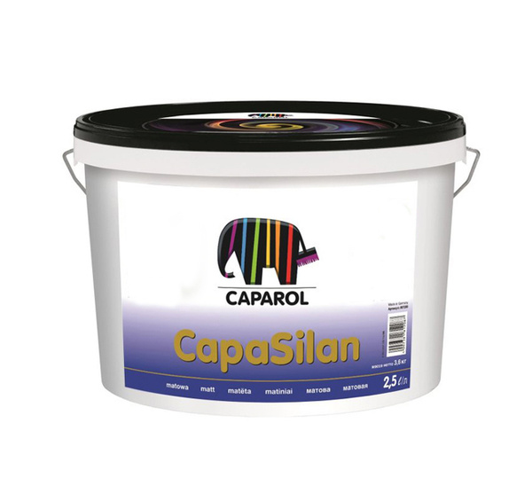 Caparol CapaSilan,Краска водно-дисперсионная для внутренних работ ,База 1, белая, 2,5 л купить ...