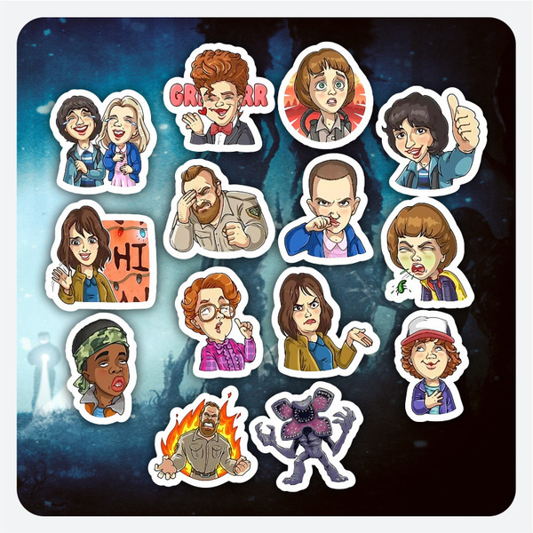 Стикеры наклейки сериал Очень странные дела Stranger Things 14шт купить по выгодной цене в