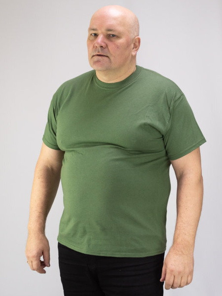 Футболка Gildan, размер 60-182, цвет хаки, 100% хлопок - купить по ...