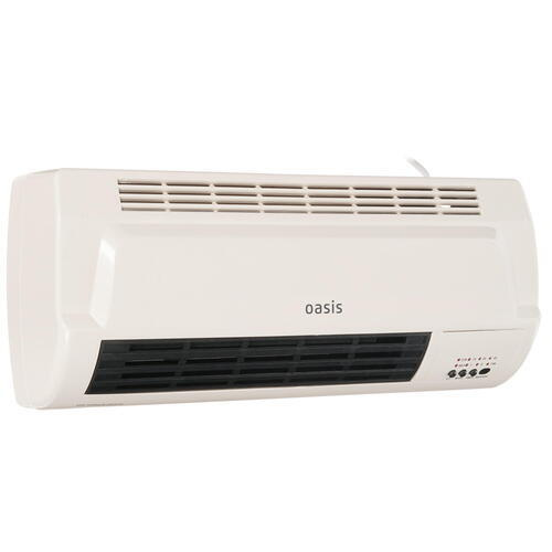 Тепловентилятор настенный OASIS NTB-20 мощность 1000/2000 Вт, таймер, ПДУ, 3 режима работы ...