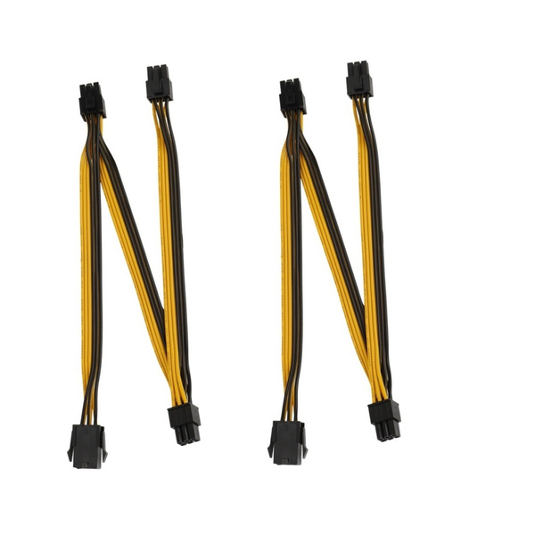 шт Pci E Pcie 6pin Female To 3 6p Male Pci Express удлинительный кабель питания 20 см для 