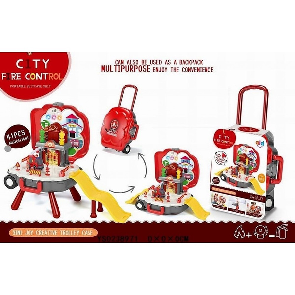 Чемоданчик-парковка Junfa "Пожарная станция", свет, звук (WK-D3125) - купить с доставкой по ...