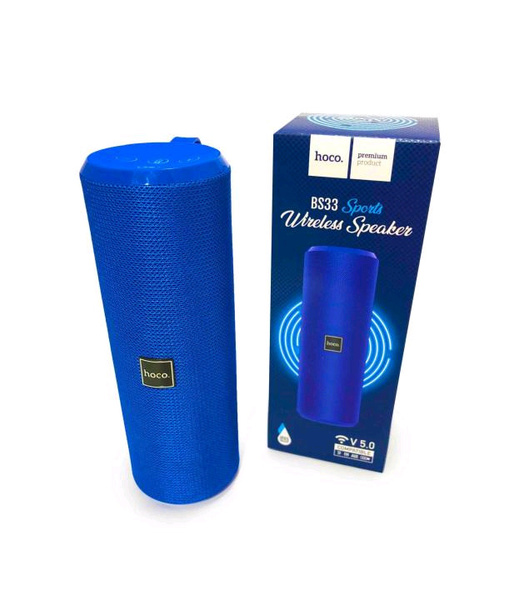 Беспроводная колонка hoco BS33 Bluetooth синяя - купить по доступным ценам в интернет-магазине ...