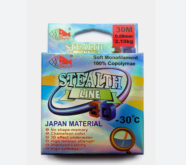 Монофильная леска для рыбалки 3d Stealth Line, 1 шт. по 30 м купить по выгодной цене в интернет ...
