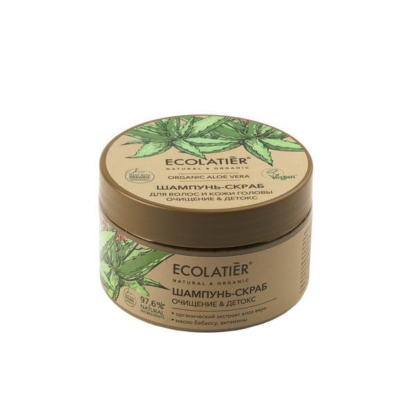 Ecolatier Green Шампунь-скраб для волос и кожи головы Очищение и Детокс ...