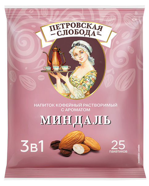 Растворимый кофейный напиток Петровская Слобода со вкусом Миндаль 3 в 1 ...