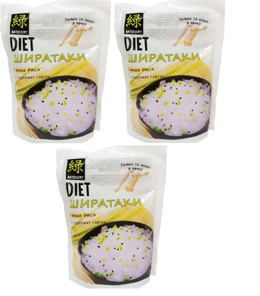 Лапша Midori ширатаки Рис 3 штуки - купить с доставкой по выгодным ...