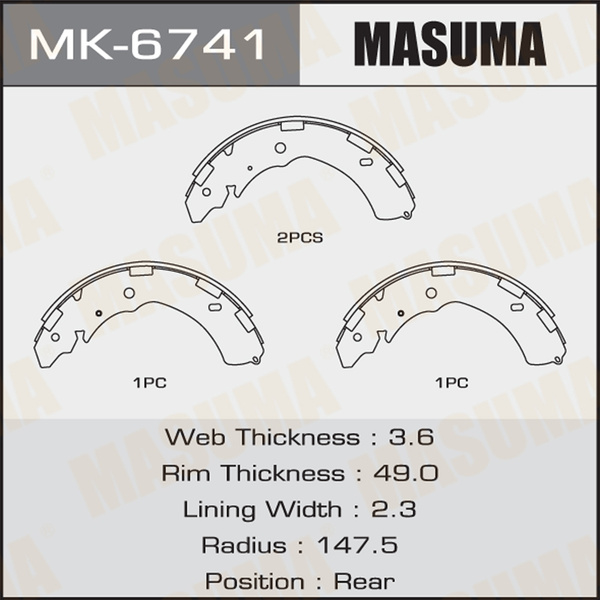 Колодки тормозные Masuma MK-6741 - купить по низким ценам в интернет ...