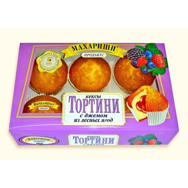 Кексы Махариши Тортини с джемом из Лесных ягод, 200г - купить с ...