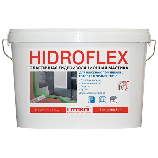 Мембрана гидроизоляционная LITOKOL Hidroflex 5кг - купить по доступным ...