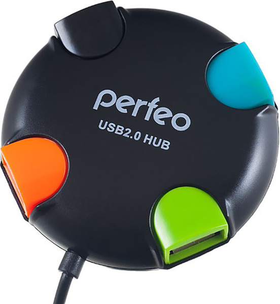 USB-концентратор Perfeo USB-HUB 4 Port (PF-VI-H020 Black) - купить с доставкой по выгодным ценам ...