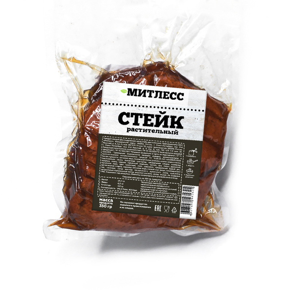 Стейк растительный Митлесс, растительное мясо, 350 г - купить с ...