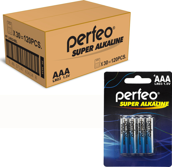 Perfeo Батарейка AAA, Щелочной тип, 1,5 В, 120 шт - купить с доставкой по выгодным ценам в ...