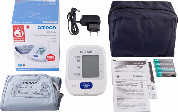 Тонометр Omron M2 Basic HEM-7121-ARU + адаптер питания - купить с ...