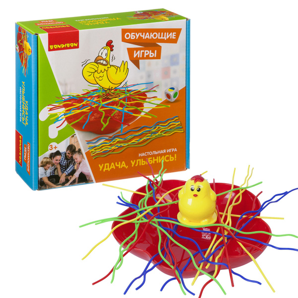 Развивающая настольная игра УДАЧА, УЛЫБНИСЬ Bondibon на ловкость и ...