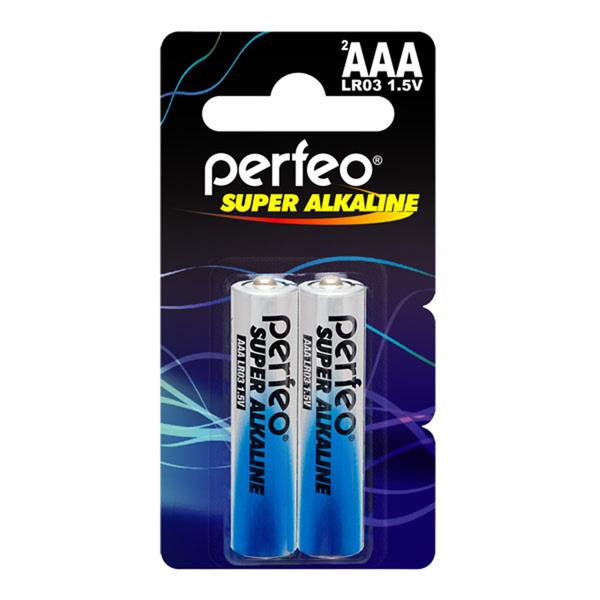 Батарейки Perfeo LR03 AAA Super Alkaline алкалиновые (щелочные) мизинчиковые, 2шт на ...