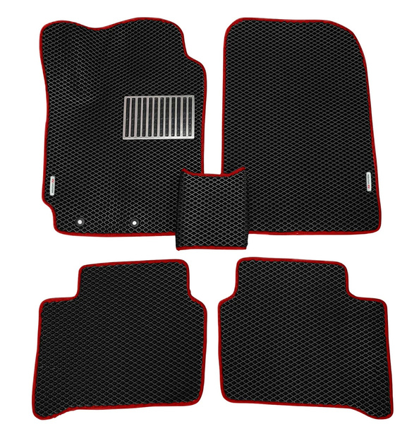 Коврики в салон автомобиля EvaTeka СОЛ17-21, цвет черный, красный - купить по выгодной цене в ...