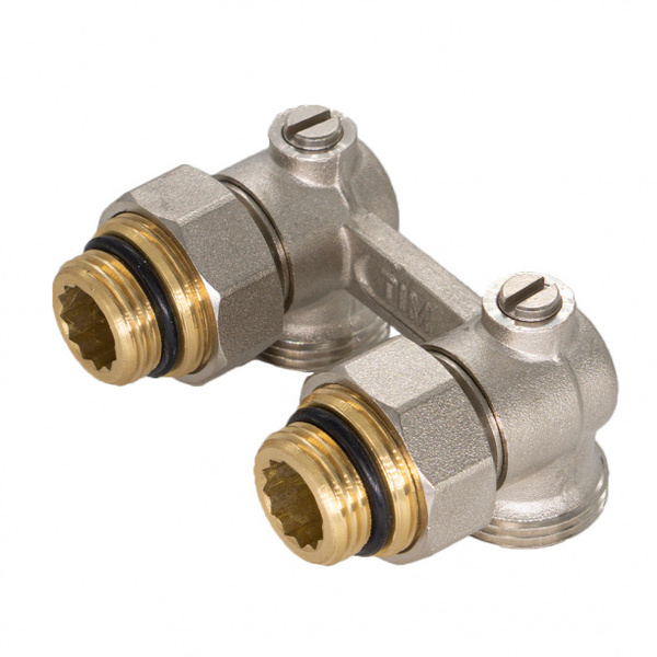 Узел для нижнего подключения радиатора 1/2"х3/4" угловой - купить по ...
